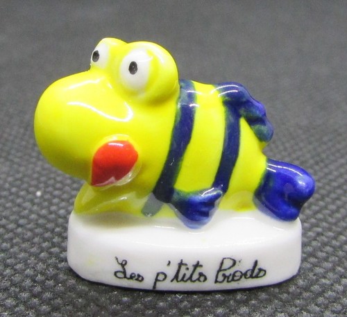 Fève Série Les P'tits Prods Un Petit Poisson jaune et bleu #G5 | eBay