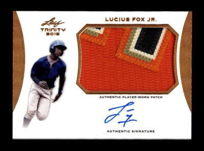 LUCIUS FOX JR 2015 LEAF TRINITY ROOKIE JERSEY PATCH AUTOGRAPH AUTO RC ...