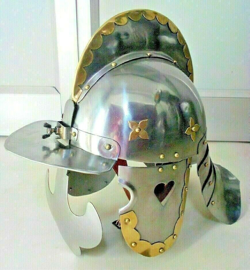 Replica Gjermundbu Viking helmet Engraved Arms Anglo-SAXON LARP ...