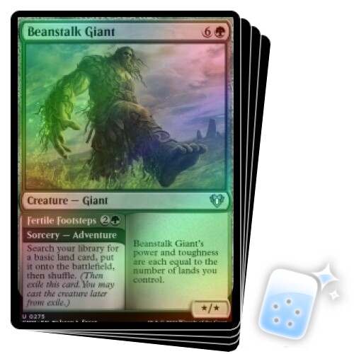 FOIL BEANSTALK GIANT X4 Commander Masters Magic MTG MINT CARD | eBay