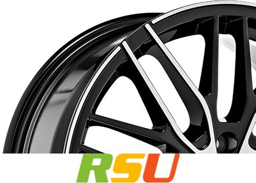 MSW MSW 72 gloss black full polished 8x18" ET50 LK5 108 ML 73.1 ...