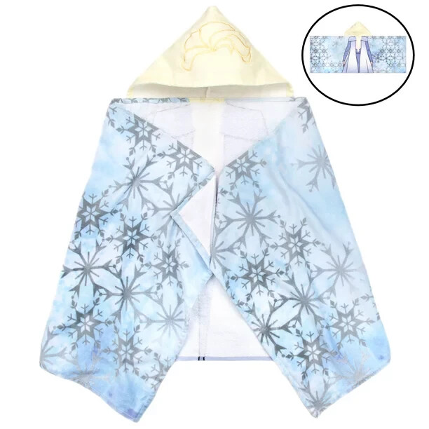 Frozen Elsa Kids Bath Hooded Towel Wrap-NWT | eBay