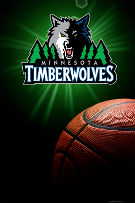 Timber Wolf Basketball Minnesota Timberwolves Basketball Rug 27in.