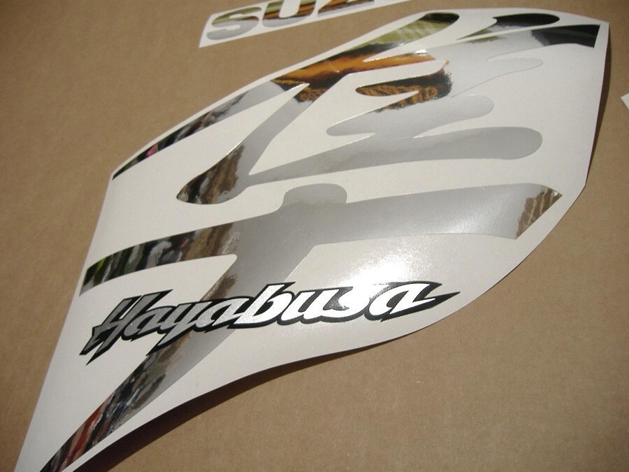 Decals for Suzuki Hayabusa 1st gen. chrome silver stickers set graphics ...