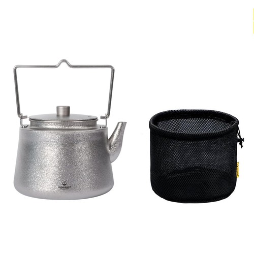 Titanium Camping Kettle, Titanium Pot with Lid Folding Bail Handle ...
