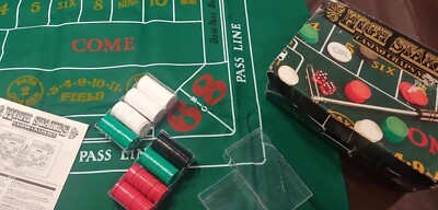 3’ x 6’ High Stakes Casino Craps Kit Set w/Stick + Dice + Chips + Puck ...