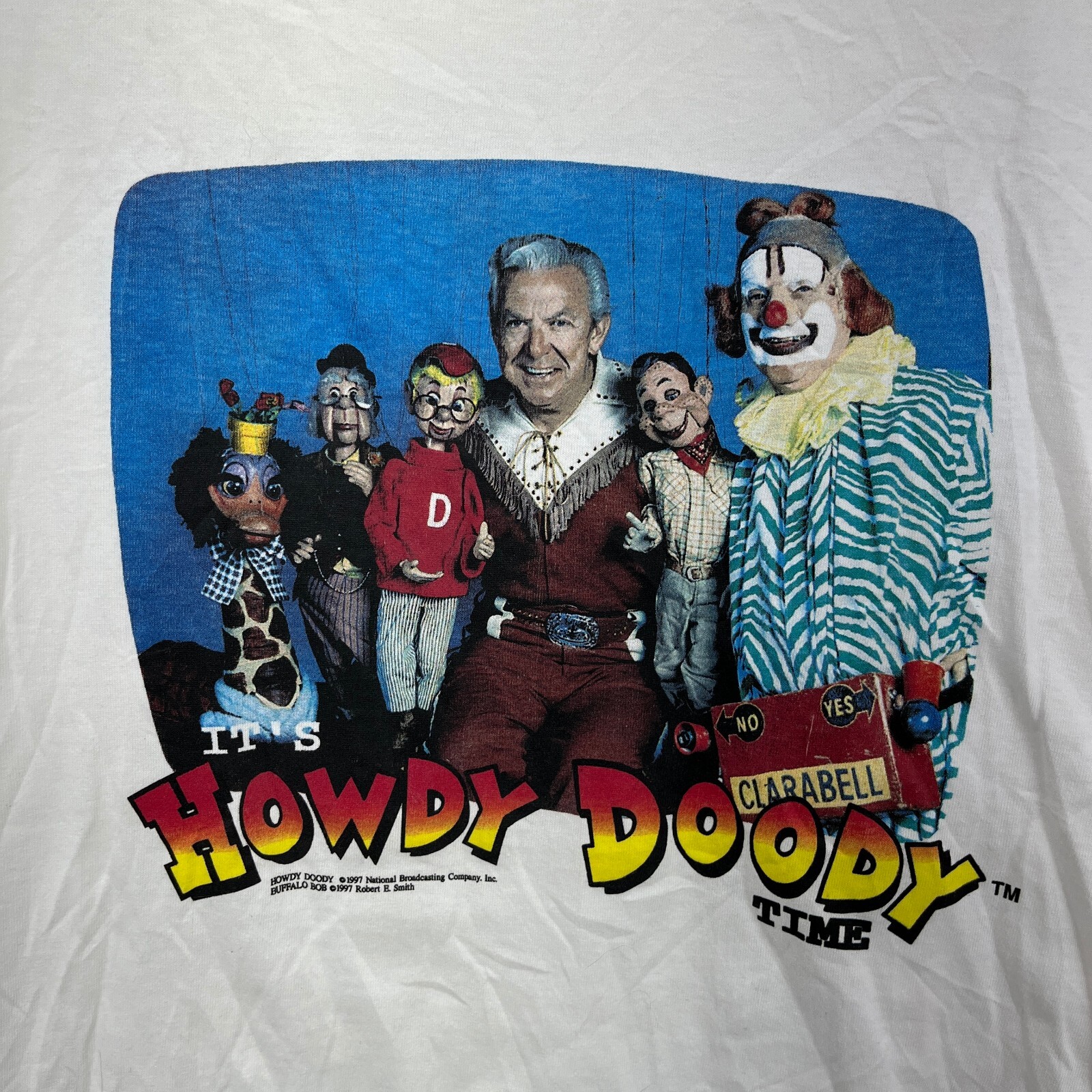 Vintage Howdy Doody 1997 Tv Show Puppet White T-shir… - Gem