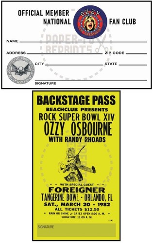 OZZY OSBOURNE FAN CLUB MEMBERSHIP CARD - VINTAGE FANTASY | eBay