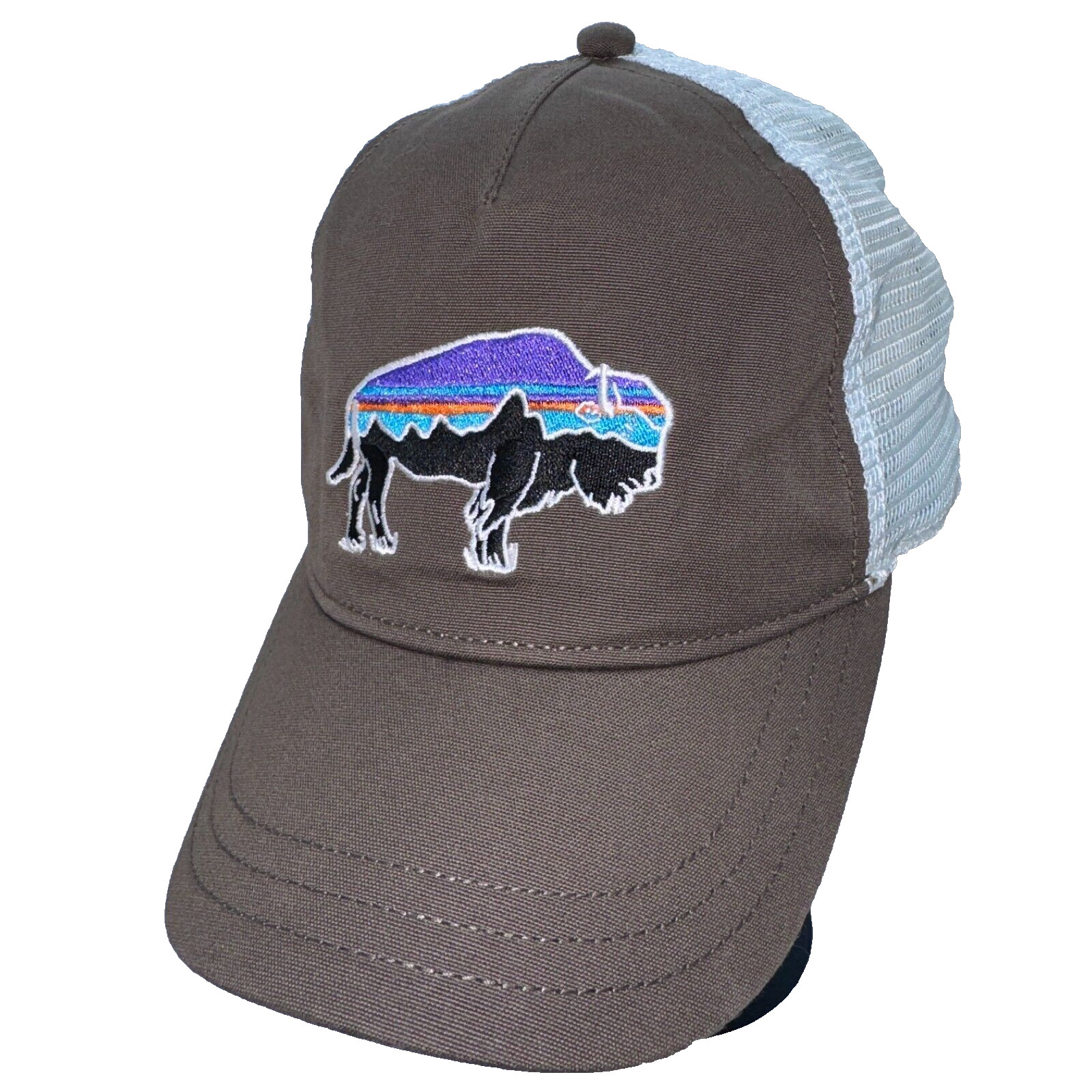 Patagonia Cap Fitz Roy Buffalo Bison Trucker Hat Gray… - Gem