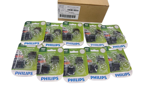 10 Packs (2 in each) Philips 4057 LLB2 Longer Life Auto Tail Lamp Light ...
