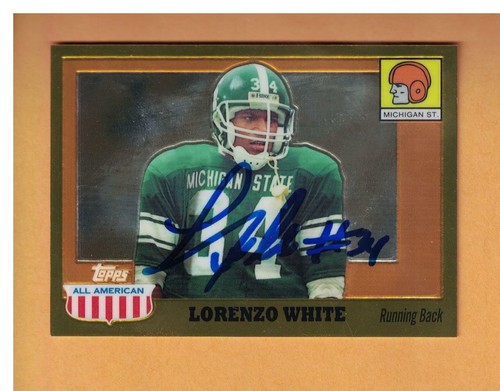 Lorenzo White AUTOGRAPHED 2005 TOPPS CHROME FOOTBALL CARD SIGNED ...