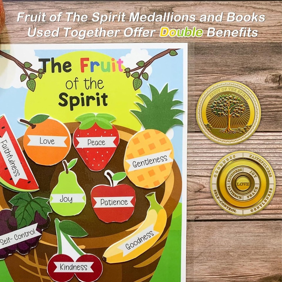 10 pack of Fruit of The Spirit Christian Challenge Coin Galatians 5:22 ...