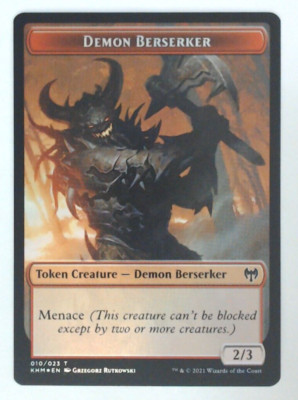 MTG Bling - Foil Double-sided Token - Demon / Dwarf Berserker ...