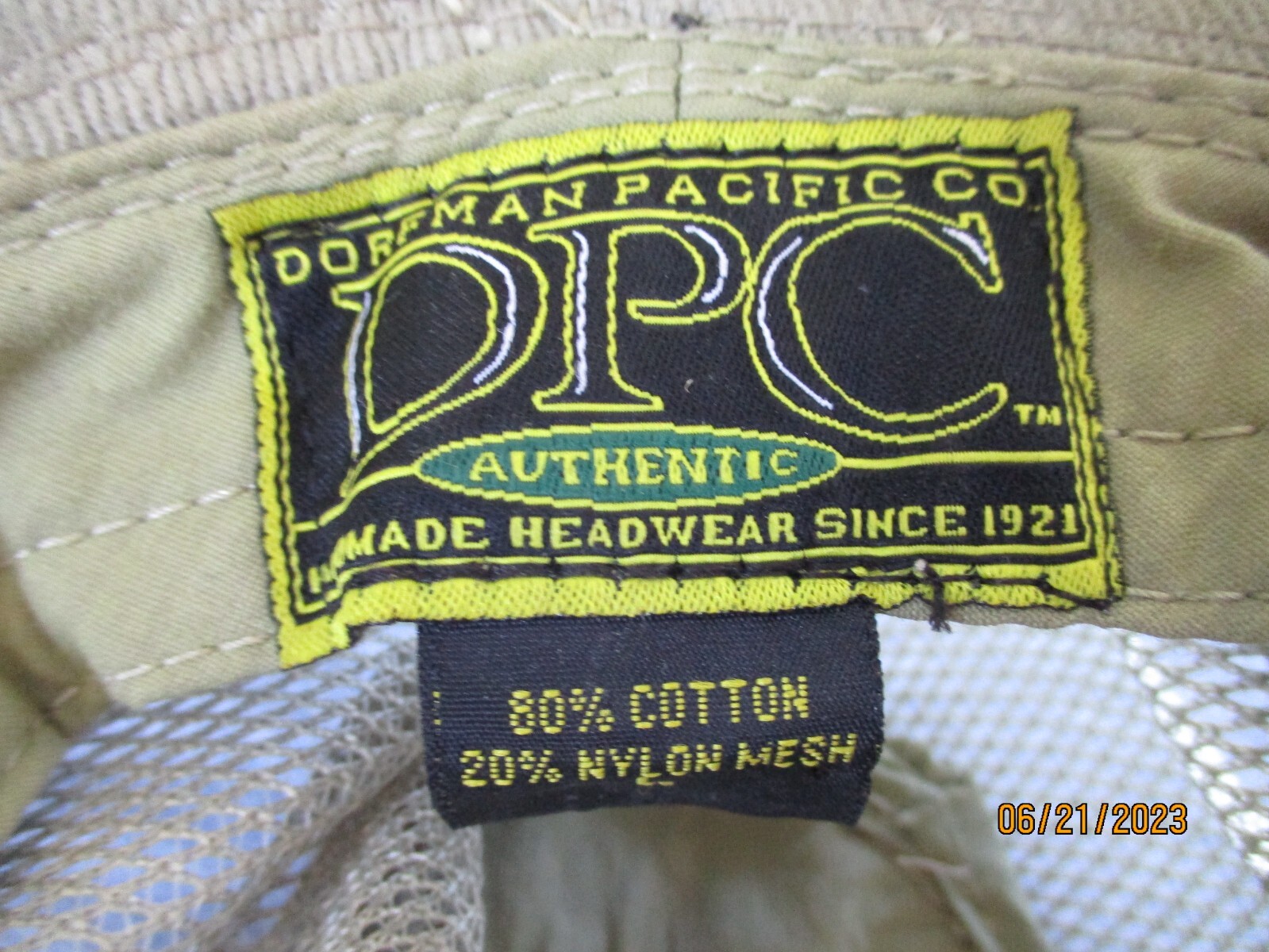 DPC DORFMAN PACIFIC CO HAT LARGE FISHING BEACH VA… - Gem