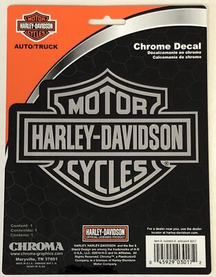 Harley-Davidson Bar & Shield Chrome Classic Graphix Sticker Decal NEW ...