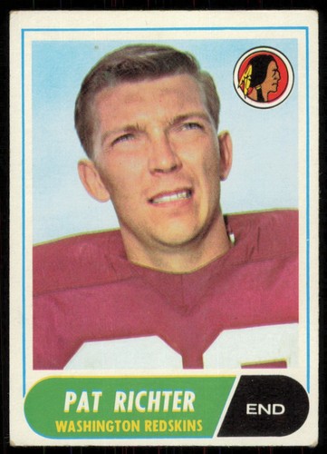 1968 TOPPS PAT RICHTER WASHINGTON REDSKINS #114 VG+ - CORNER WEAR | eBay