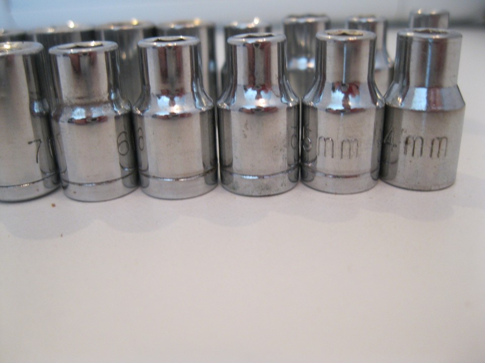 Metric and SAE 6 Point 1/4" Drive 21 Piece Socket Set (Sockets only) | eBay