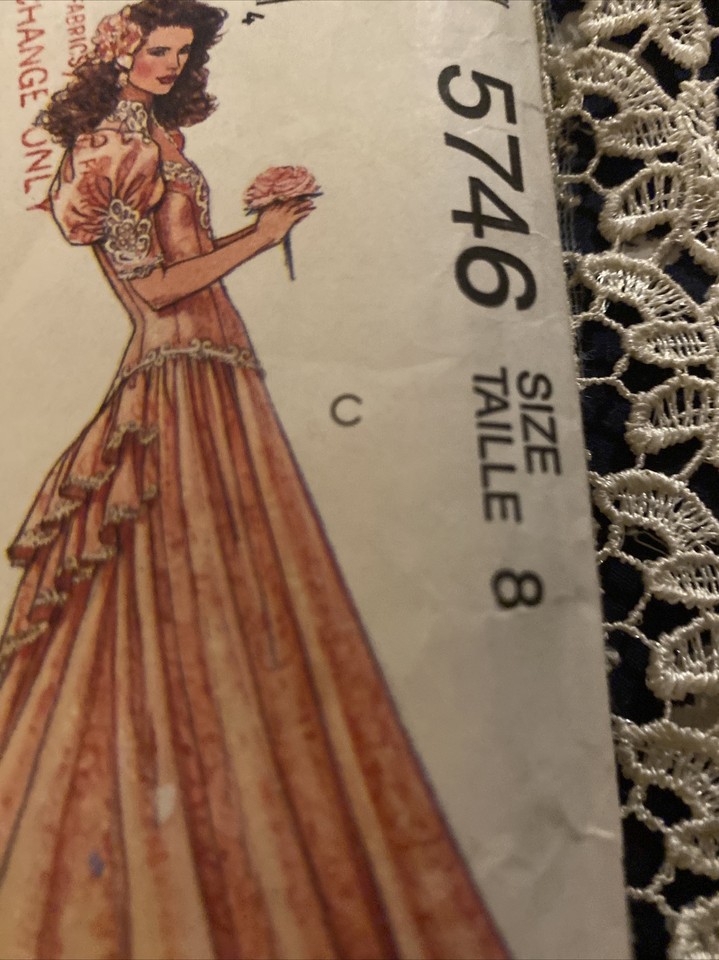 McCall's 5746 Wedding Bridal Gown Alicyn Designs Sewing Pattern Size 8 ...