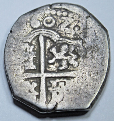 1602 Spanish Silver 2 Reales Genuine Dated Antique 1600's Old Pirate ...
