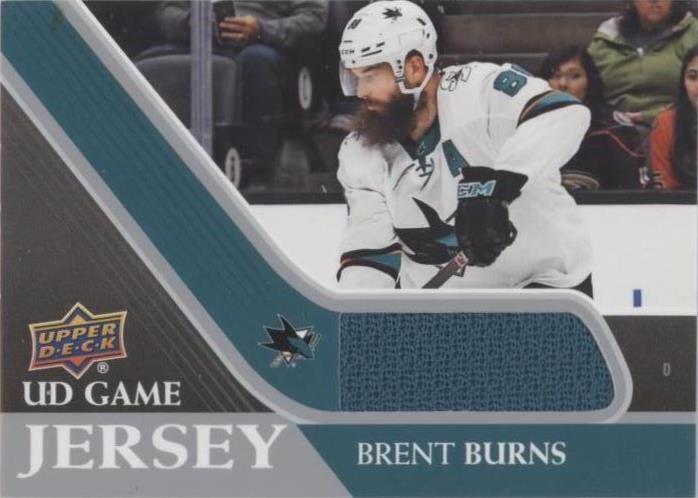 2020-21 Upper Deck - Ud Game Jersey Brent Burns #GJ-BB (MEM) for sale online | eBay