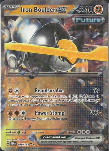 Pokemon TCG - Iron Boulder ex #099/162 SV05: Temporal Forces NM | eBay