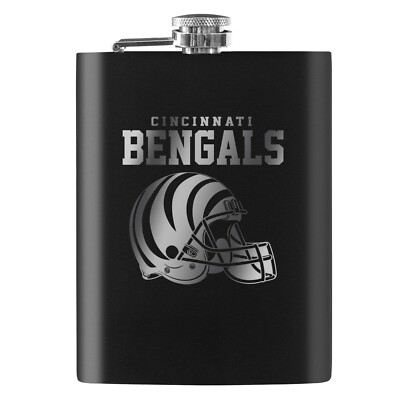 Cincinnati Bengals NFL Football Metal Stainless Steel Liquor Drink ...