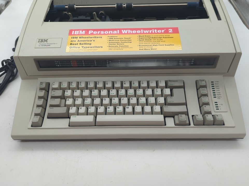 IBM Personal Wheelwriter 2 Electronic Typewriter - Works Great! | eBay