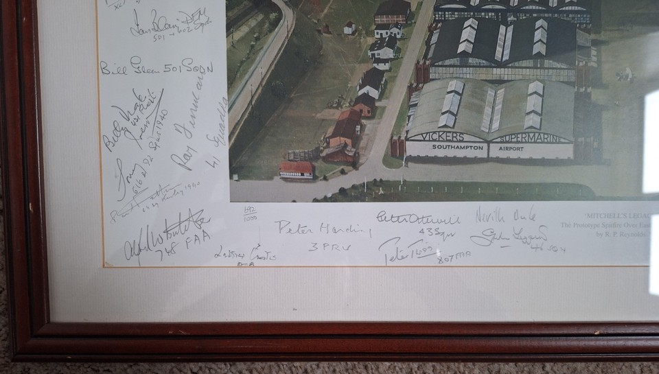 Mitchell's Legacy Spitfire Print Multi Signed By 45 ww2 Spitfire Pilots ...