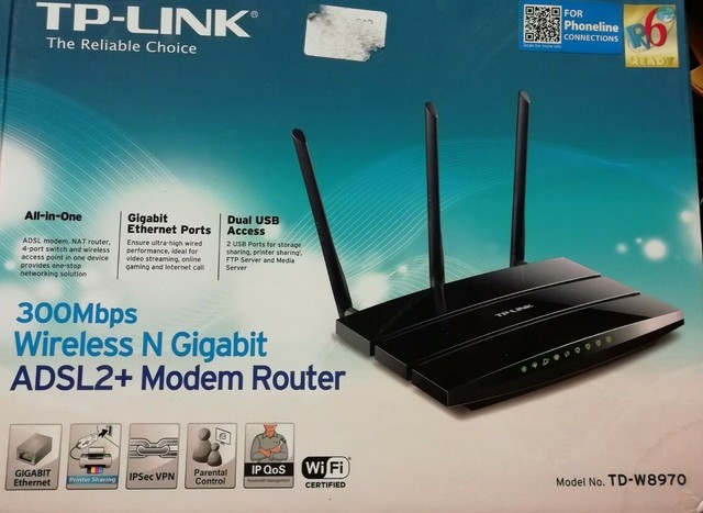 TP-LINK Td-w8970 300mbps Wireless N Gigabit Adsl2 Modem Router for sale ...