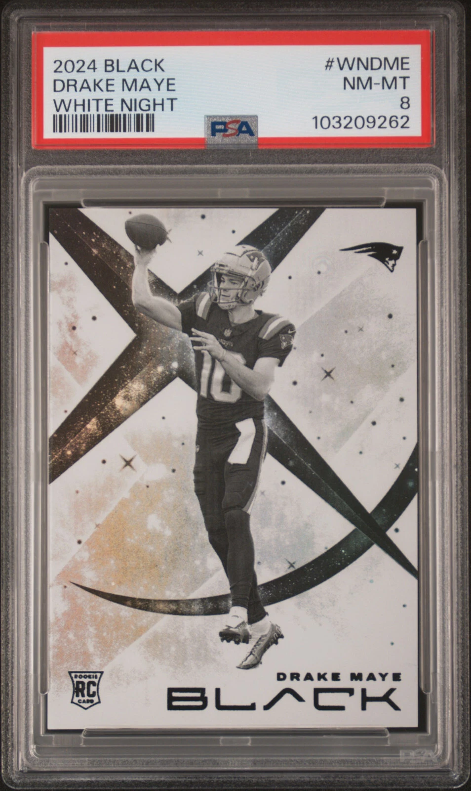 Drake Maye 2024 Black #WN-DME White Night /(SSP) Price Guide - Sports ...