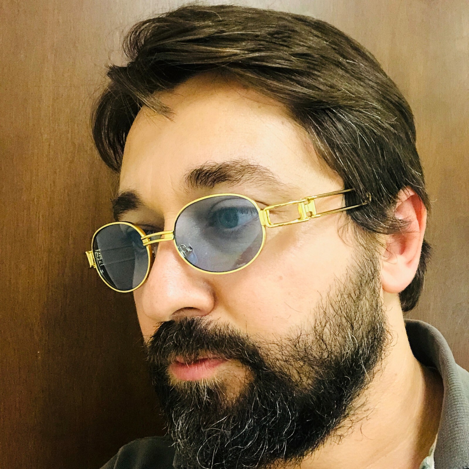 Clear Migos Fashion Retro Vintage Designer Shades Gold Men Glasses ...