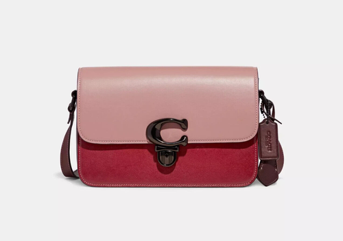 Coach Pink Multi Colorblock Studio Glovetanned Leather Shoulder Bag ...