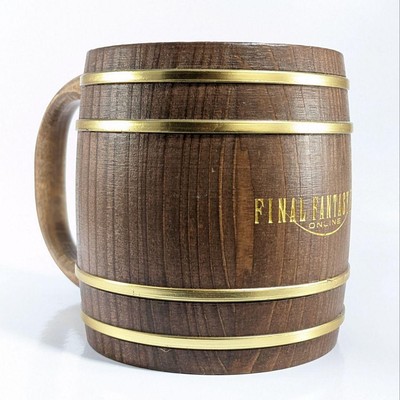 Ff14 Final Fantasy Wooden Barrel Mug 10Th Anniversary Goods | eBay
