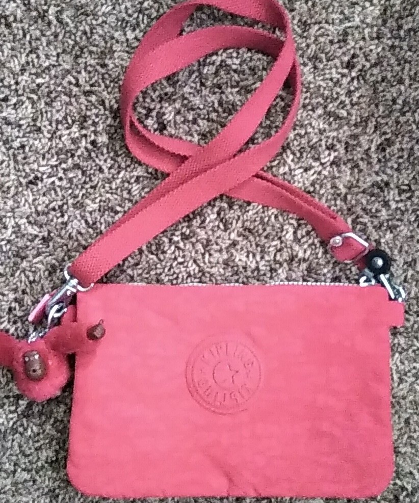 Kipling AC7412 Red Nylon Multi Pocket Crossbody Shoul… - Gem