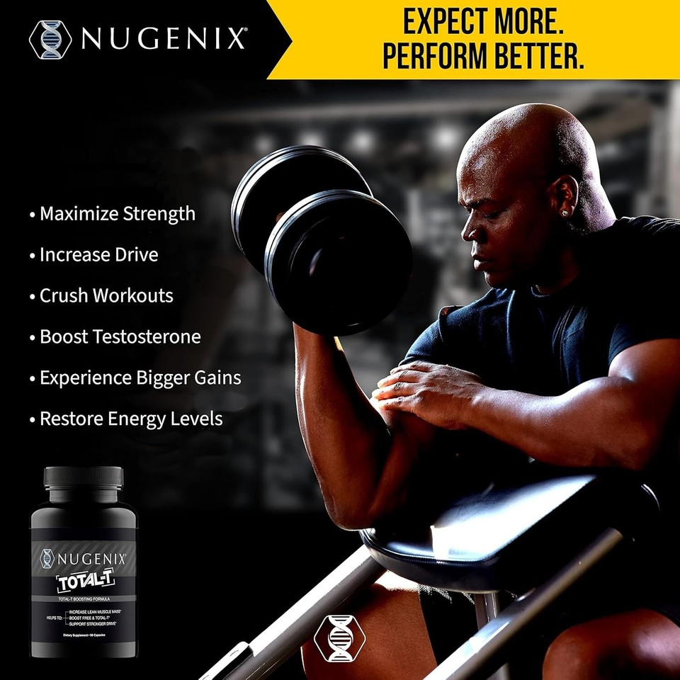 Nugenix Total-T Testosterone Booster for Men 90 Caps | Muscle, Energy ...