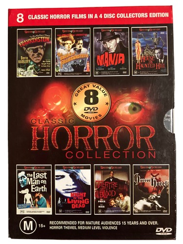 CLASSIC HORROR COLLECTION DVD AUS 4 Disc Collectors Edition Box Set (8 ...
