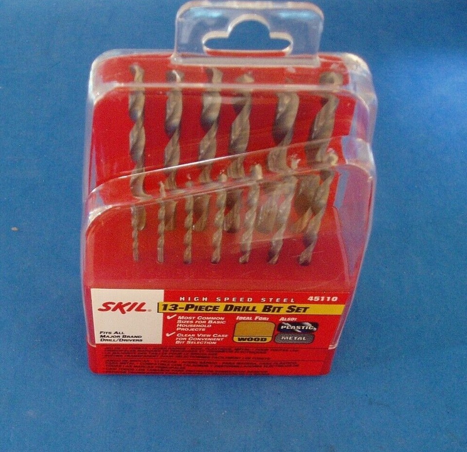 THIRTEEN PIECE SKIL DRILL BIT SET HSS #45110 | eBay