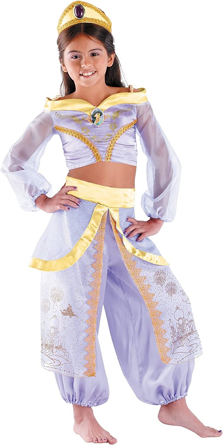 Jasmine Aladdin Disney Princess Genie Fancy Dress Halloween Deluxe ...