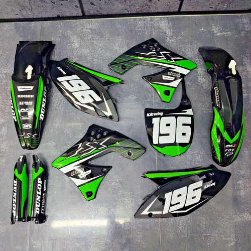 2009-2012 Kawasaki KX250F Plastics + Graphics Fairing Bodywork Kit ...