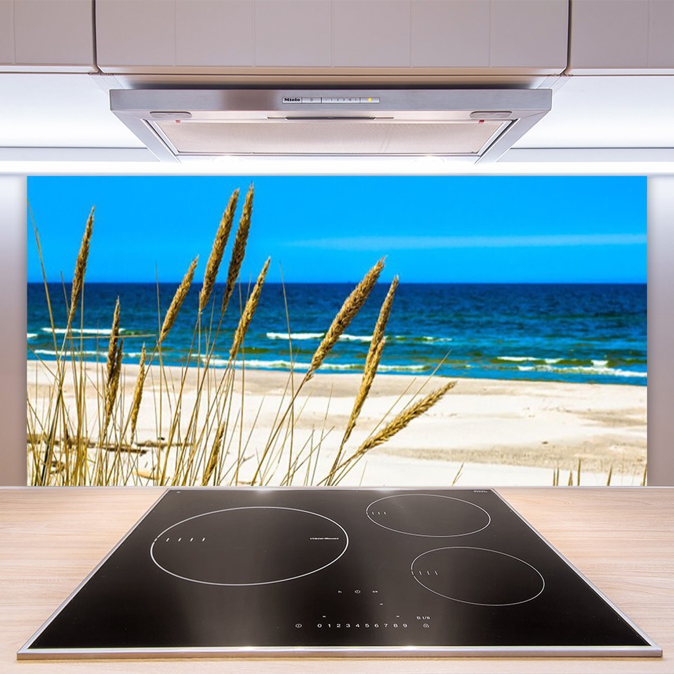 Kitchen Splashback 100x50 Tempered Glass Ocean Beach Landscape | eBay