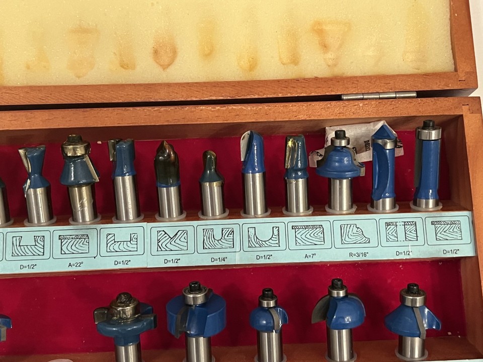 Woodline USA 23 Piece 1/2" Shank Picture Frame Router Bit Set - New | eBay