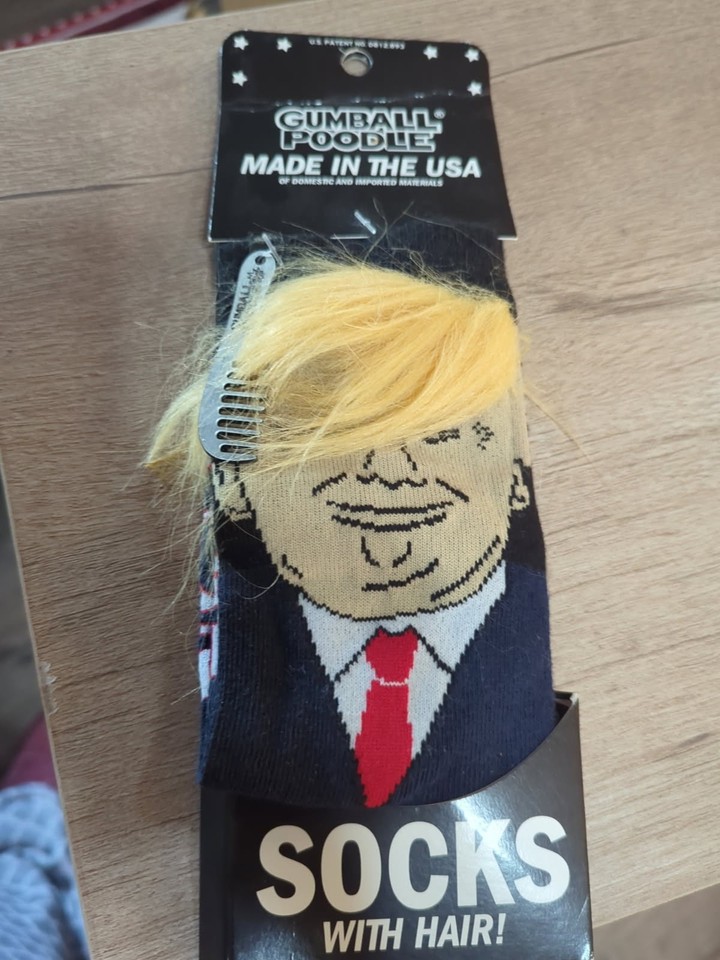 Donald Trump Socks - 1 Pair With Hair President Trump Socks - Gumball ...