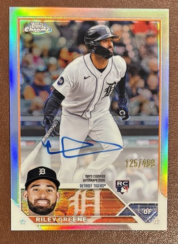 2023 Topps Chrome - Rookie Autographs Riley Greene #RA-RG Green ...