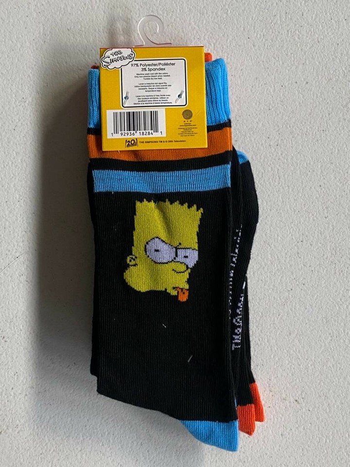 Bart Simpson Socks 2 Pairs Television The Simpsons Problem Child NIP | eBay