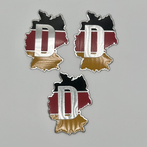 3x Germany Flag Car Emblem Badge Decal Deutschland Sticker 2"x 2.75 ...
