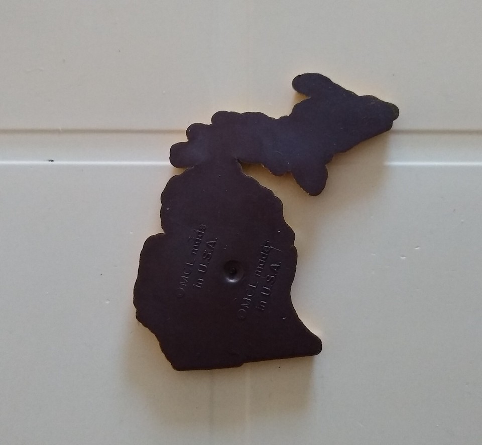 MICHIGAN STATE MAP SOUVENIR FRIDGE MAGNET | eBay