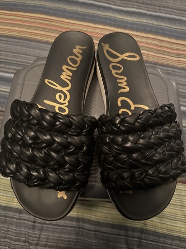 Sam Edelman Adaley Slides Size 7 Black and White | eBay