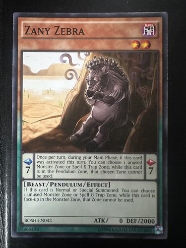 Yugioh! Zany Zebra - BOSH-EN042 - Common - Near Mint, English | eBay