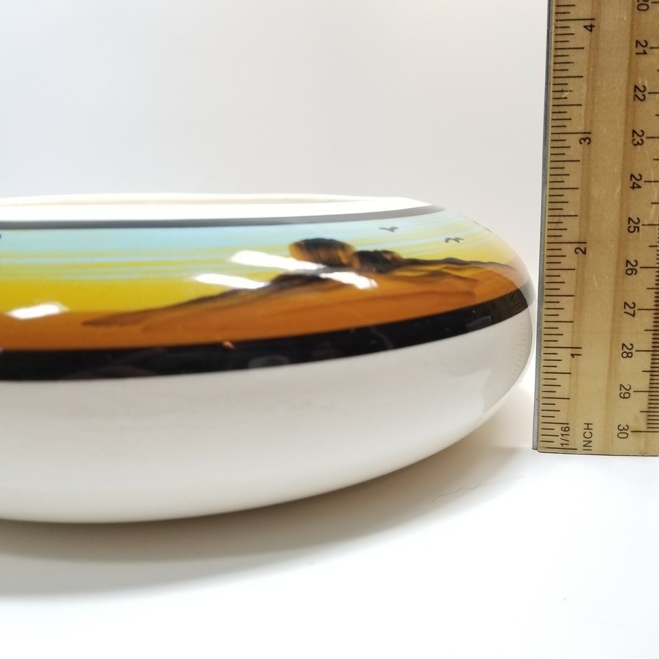 Petley Studios Arizona Southwest Cactus Yucca Rock Hand Painted Pottery ...