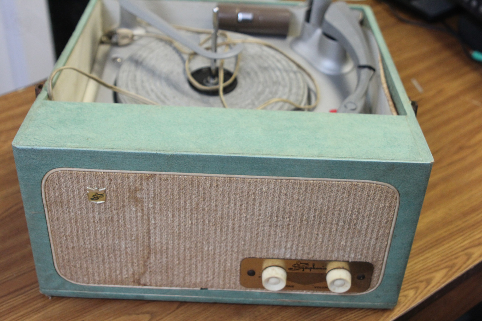 Vintage Symphonic 1616 Record Player Portable Turntable w/Speakers ...